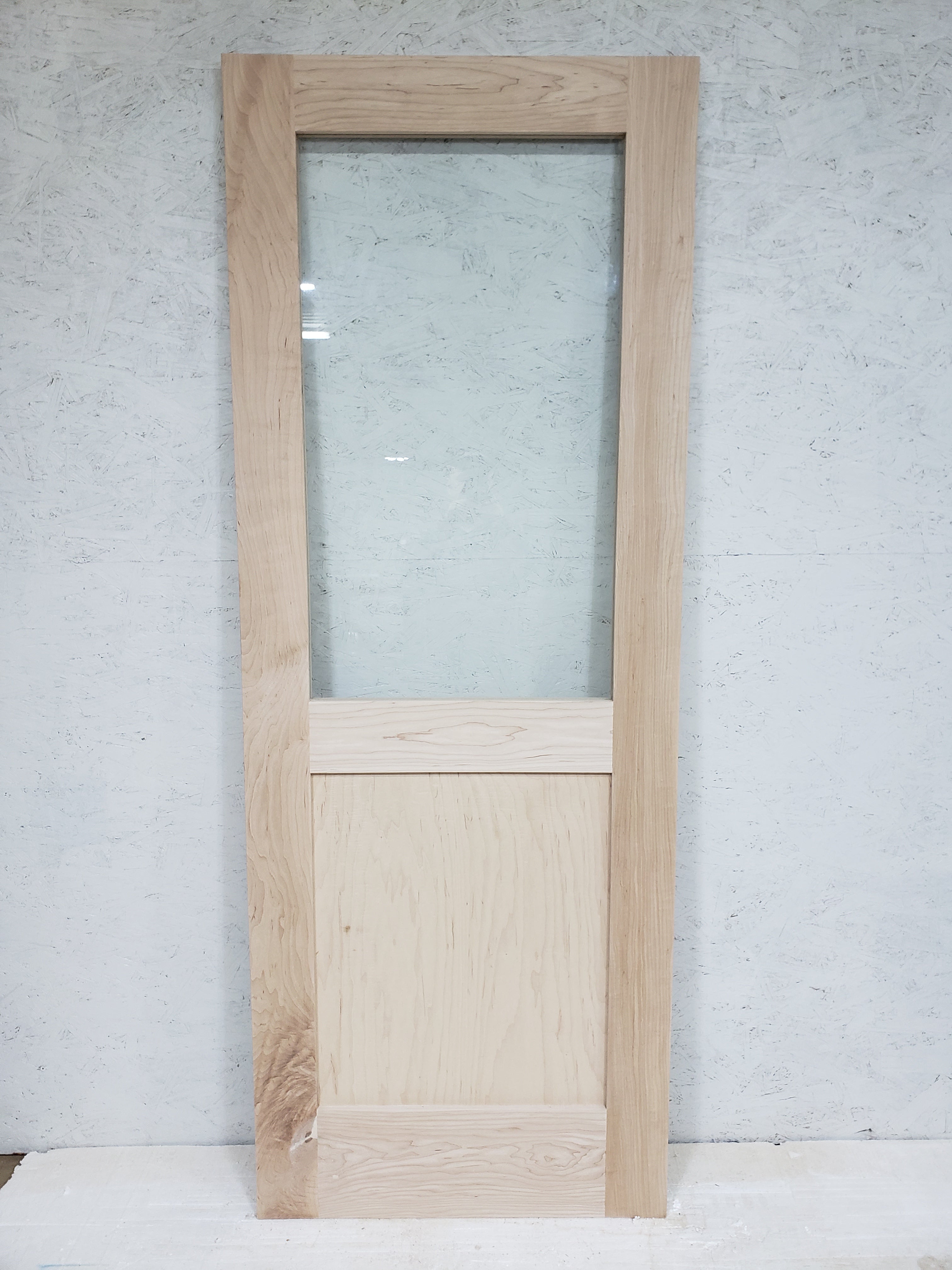 Solid Maple Door, 30x80, Half Lite Shaker Door – Contour Doors